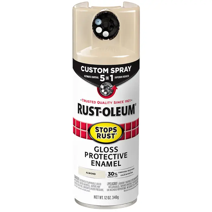 12 Oz Rust‐Oleum 376900 Almond Stops Rust Protective Enamel with 5‐in‐1 ...