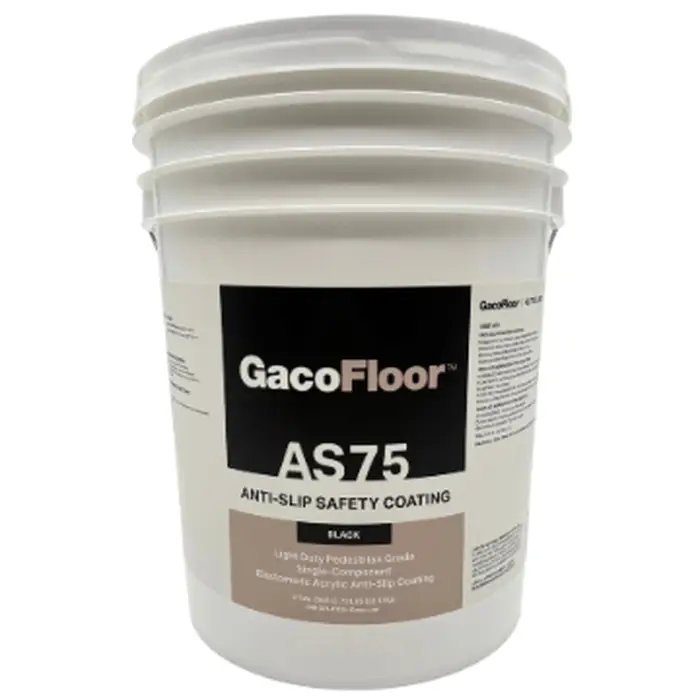12‐Pack of 5 Gal Gaco GFAS7573‐5 Black GacoFloor Anti‐Slip Coating ...